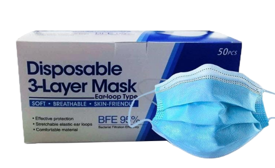 Holdbart | Munnbind 3-Layer Mask 50stk